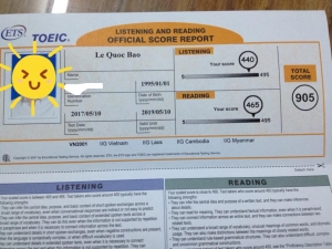 LÊ QUỐC BẢO 905 TOEIC